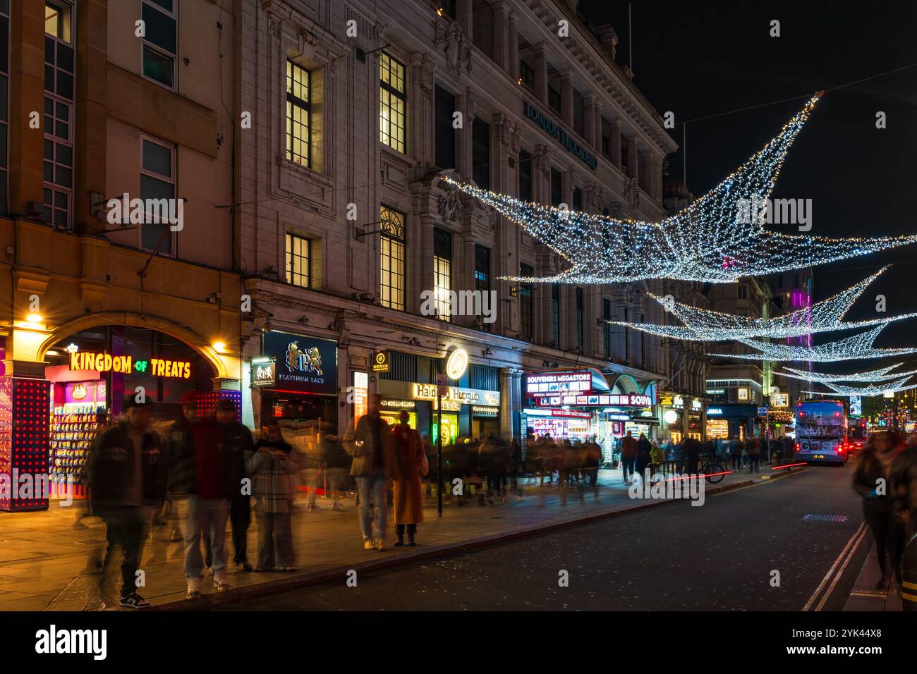 LONDON - NOVEMBER 15, 2024: Christmas lights on London's Coventry ...