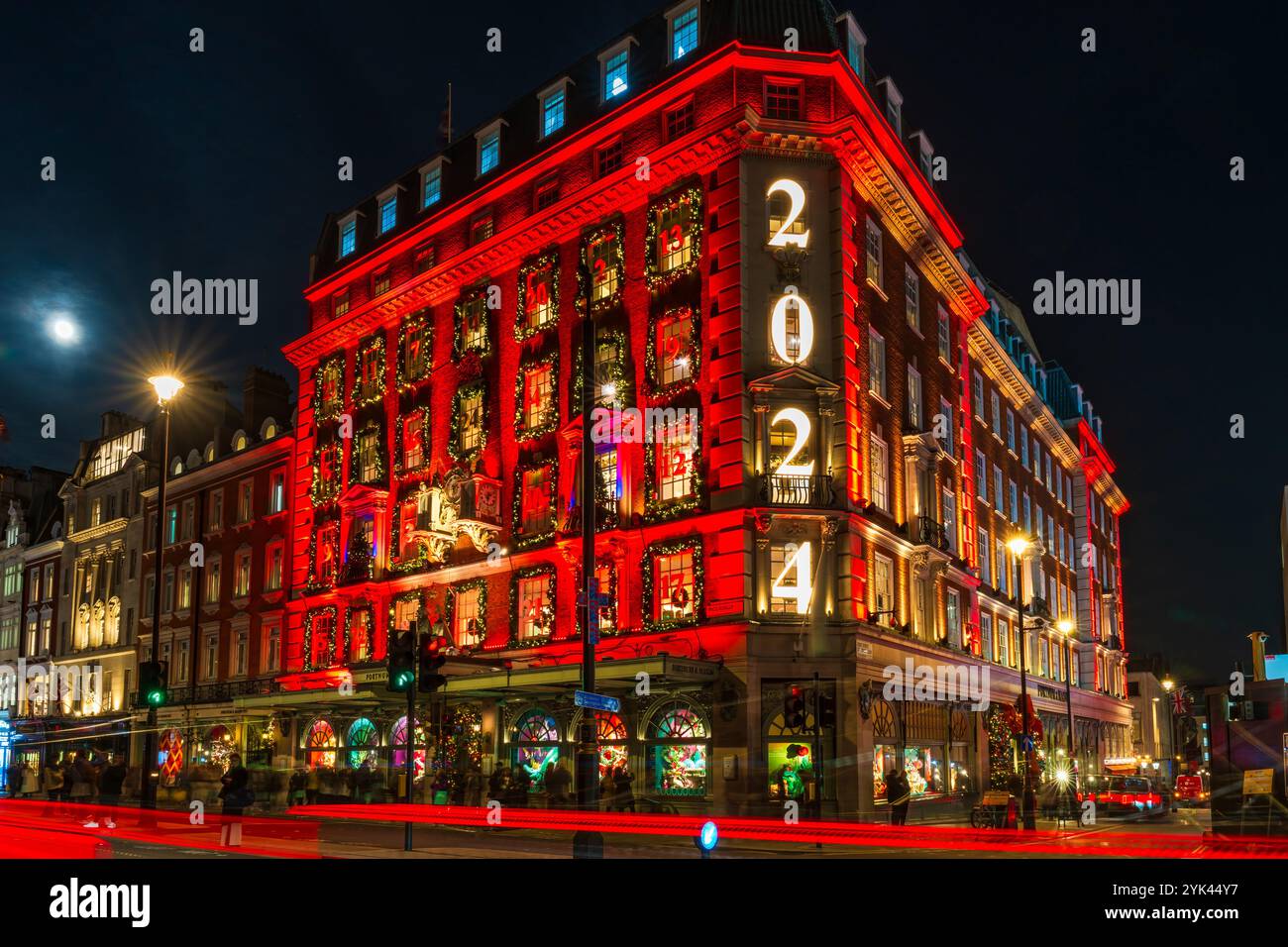 LONDON, UK - NOVEMBER 15, 2024: Fortnum and Mason is decorated for ...