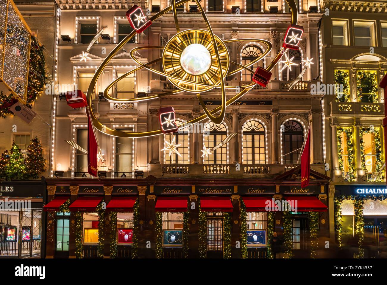 LONDON, UK - NOVEMBER 15, 2024: Cartier flagship store on New Bond Street in London's West End ...
