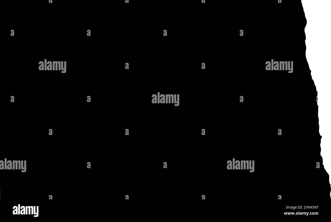 Contour map of the state of North Dakota, USA. Vector graphic ...