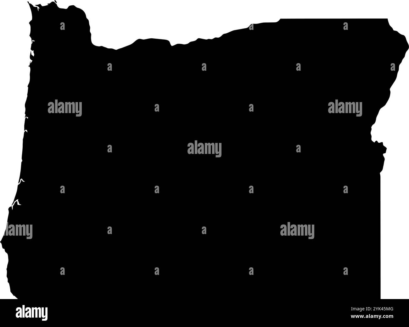 Oregon map usa hi-res stock photography and images - Alamy