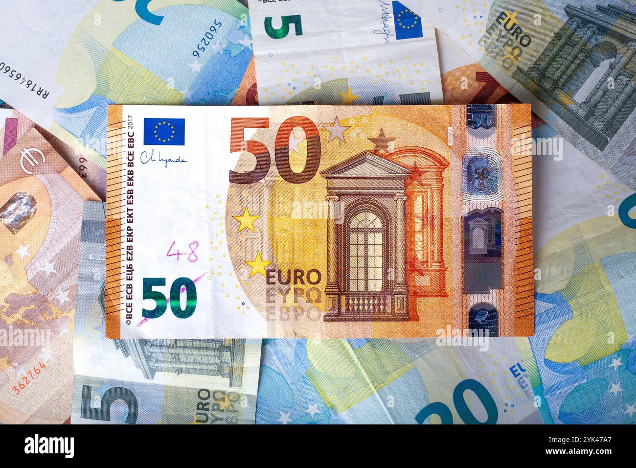 Inflation. Real Cash (50 EURO) European money with a 3% Inflation ...