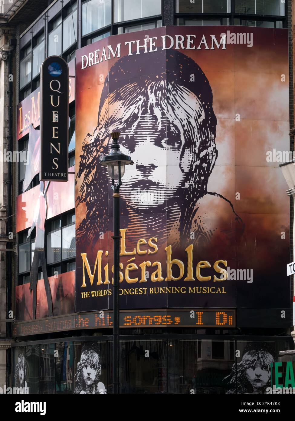 LONDON, UK - AUGUST 03, 2013: Poster sign outside Queens Theatre for ...