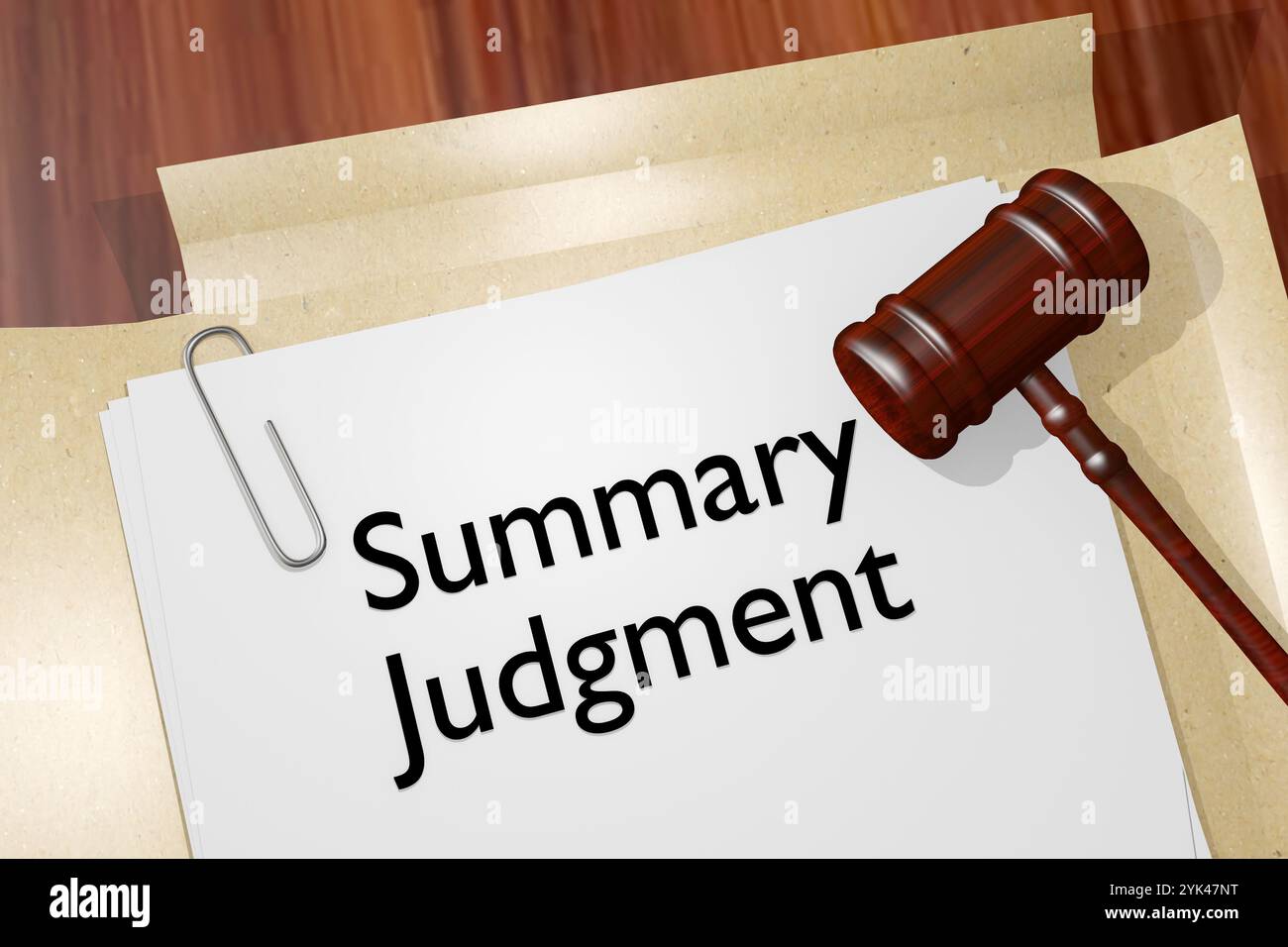 Summary Judgment title on a legal document Stock Photo - Alamy