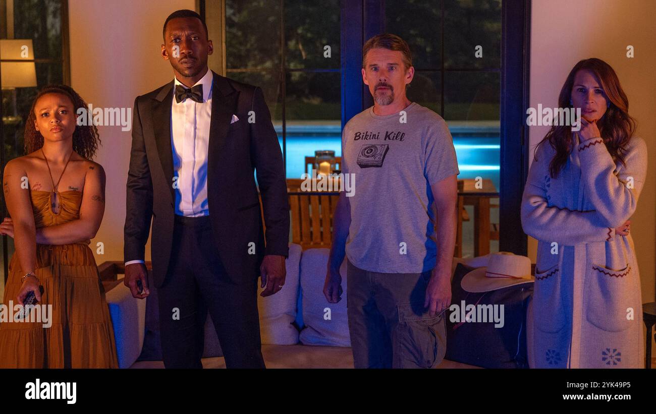 ETHAN HAWKE, JULIA ROBERTS, MAHERSHALA ALI and MYHA'LA in LEAVE THE ...