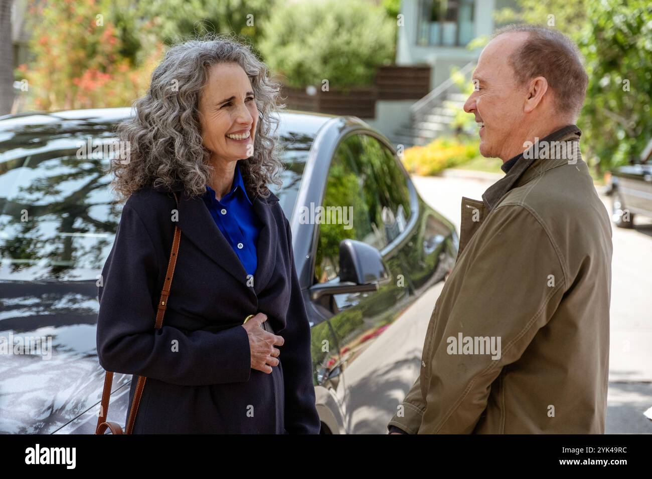MICHAEL KEATON and ANDIE MACDOWELL in GOODRICH (2024), directed by HALLIE MEYERS-SHYER. Credit ...