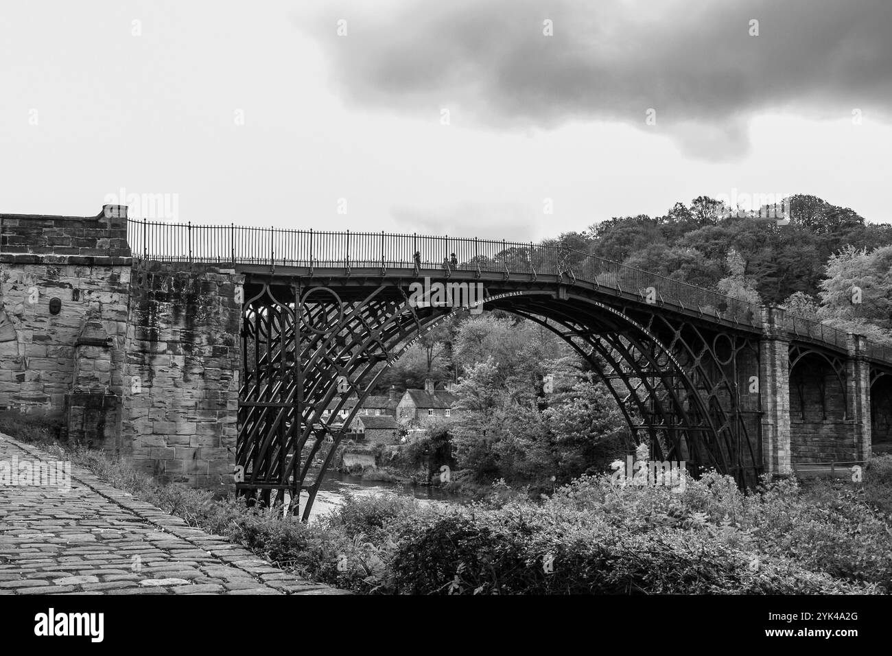 The Iron bridge, which crosses the River Severn in Shropshire, is the ...