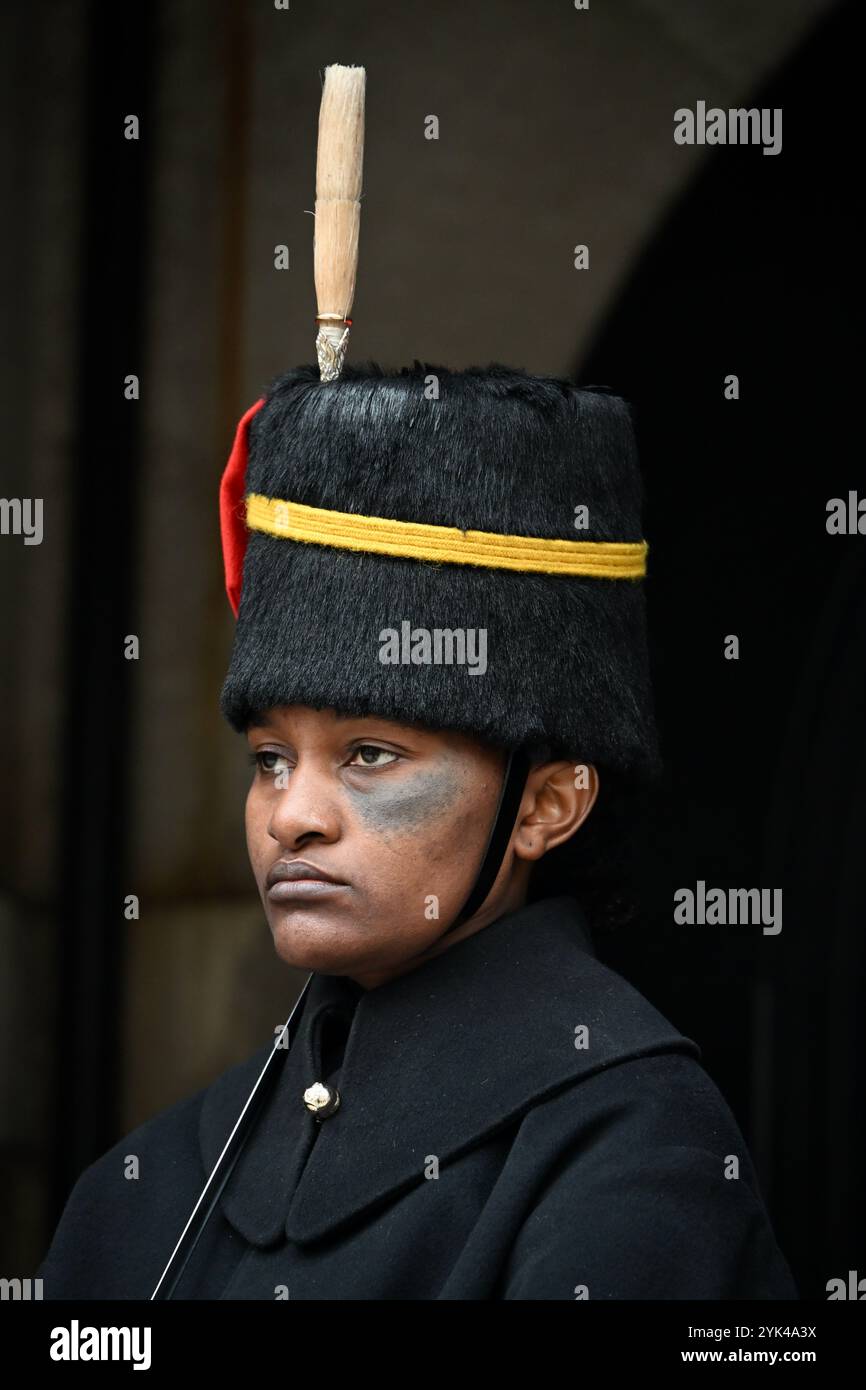 Ethnic Female Horse Guard, The Kings Troop, Mounted Sentry, Royal Horse ...