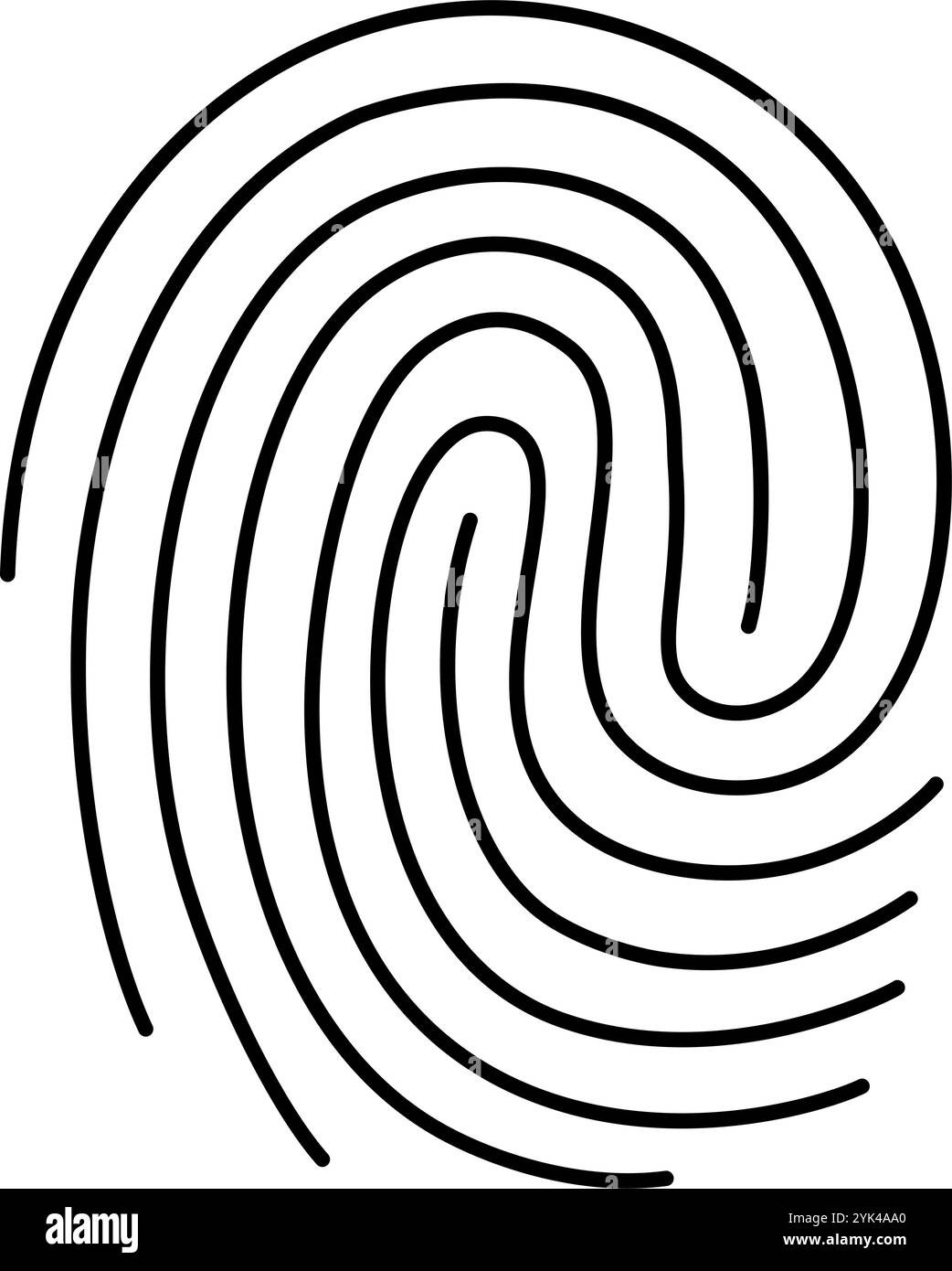 Biometric (Fingerprint Authentication) Line drawing of fingerprint ...