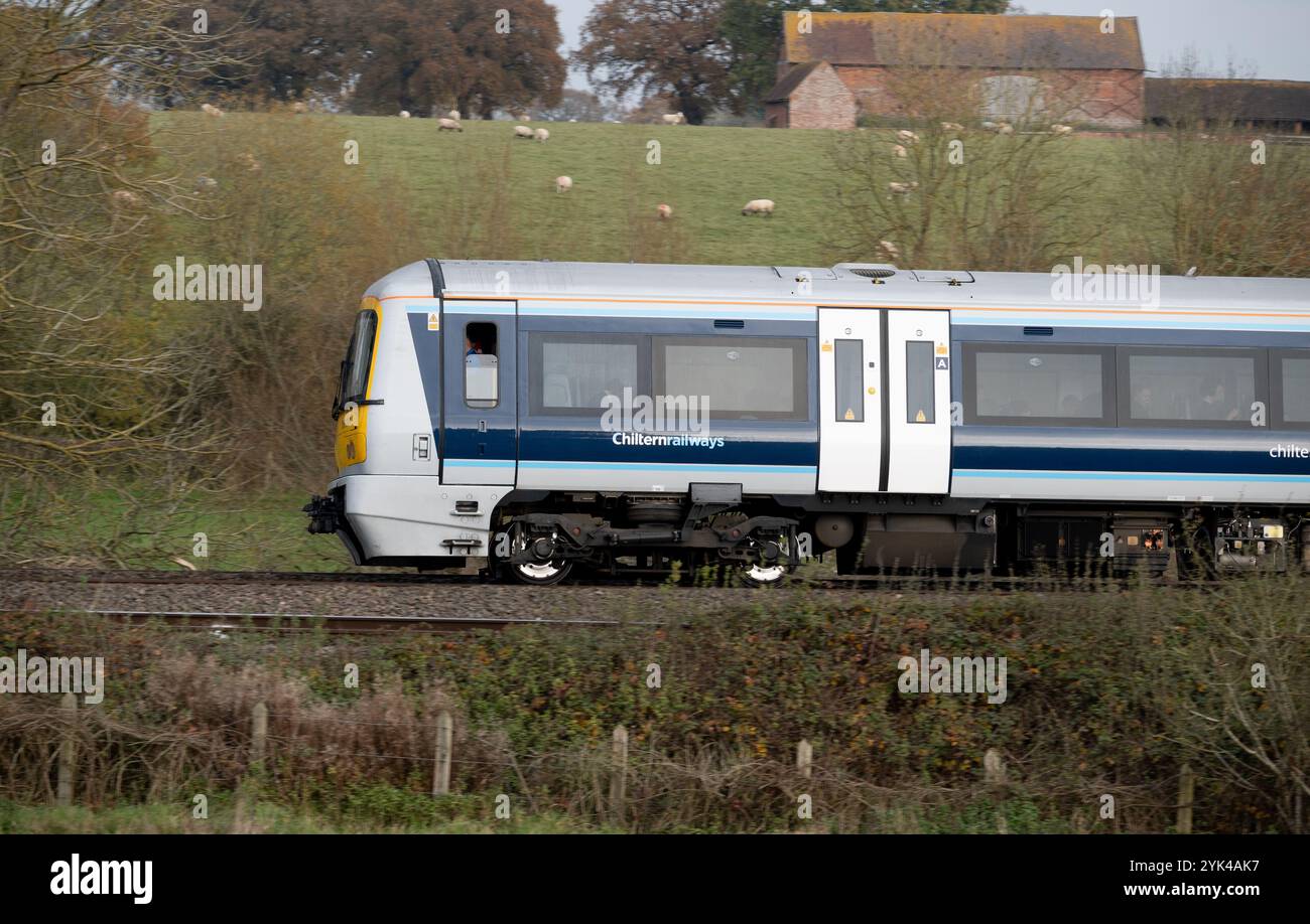 Chiltern Railways class 168 diesel train, Warwickshire, UK Stock Photo ...