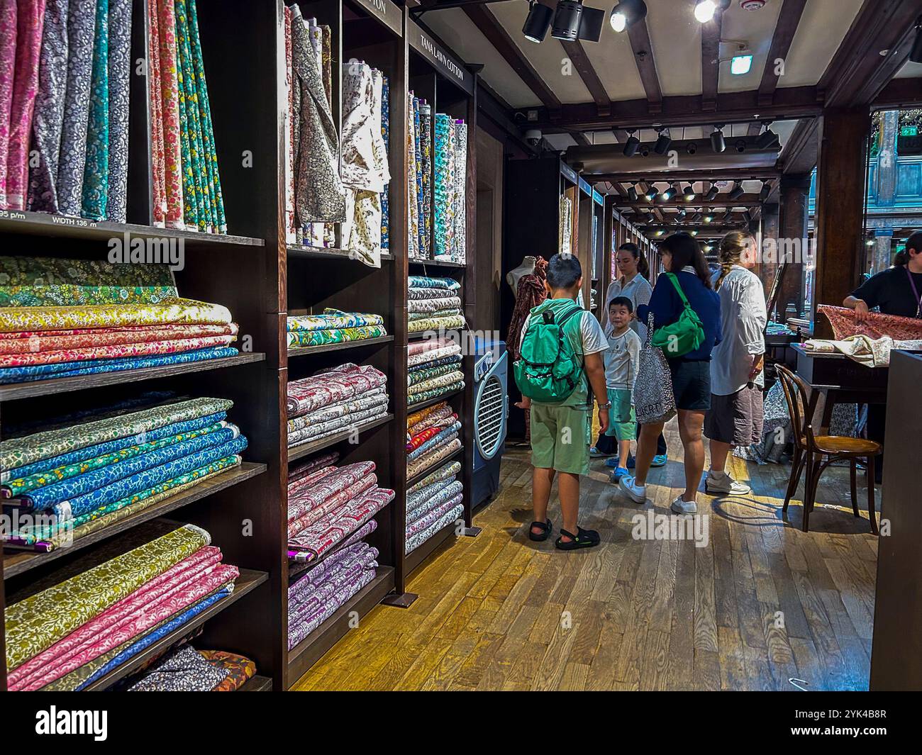 London, England, Group people shopping inside, Old SHop, "Liberty ...
