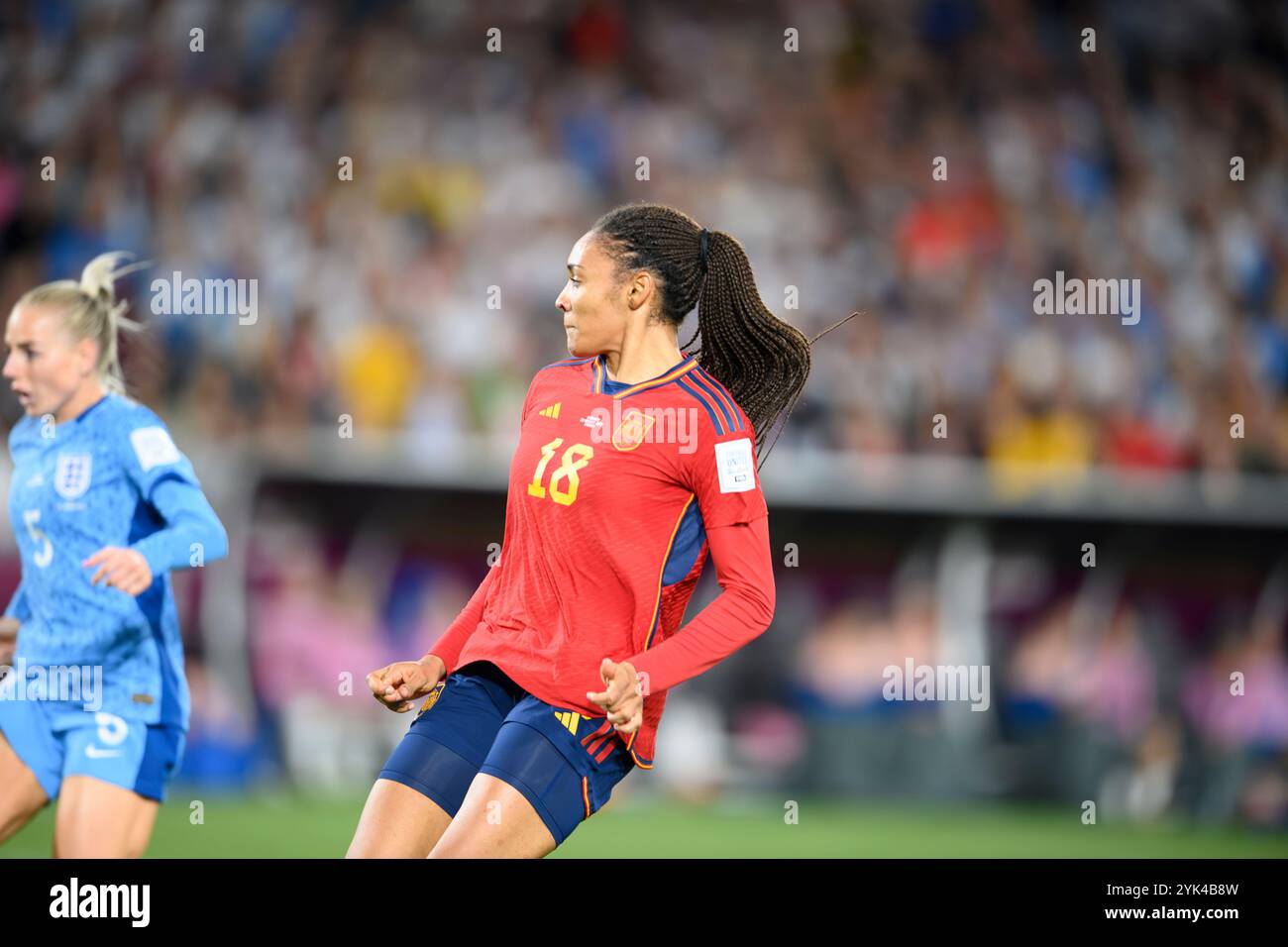 Spain's Salma Paralluelo during the FIFA World Cup Final 2023 Stock ...