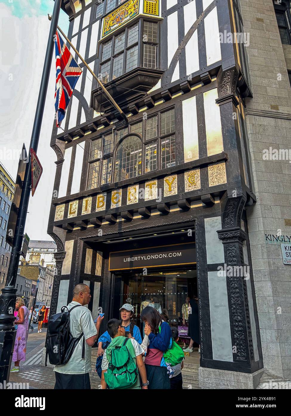 London, England, Street Scene, Crowd people, Old SHop Front, "Liberty ...