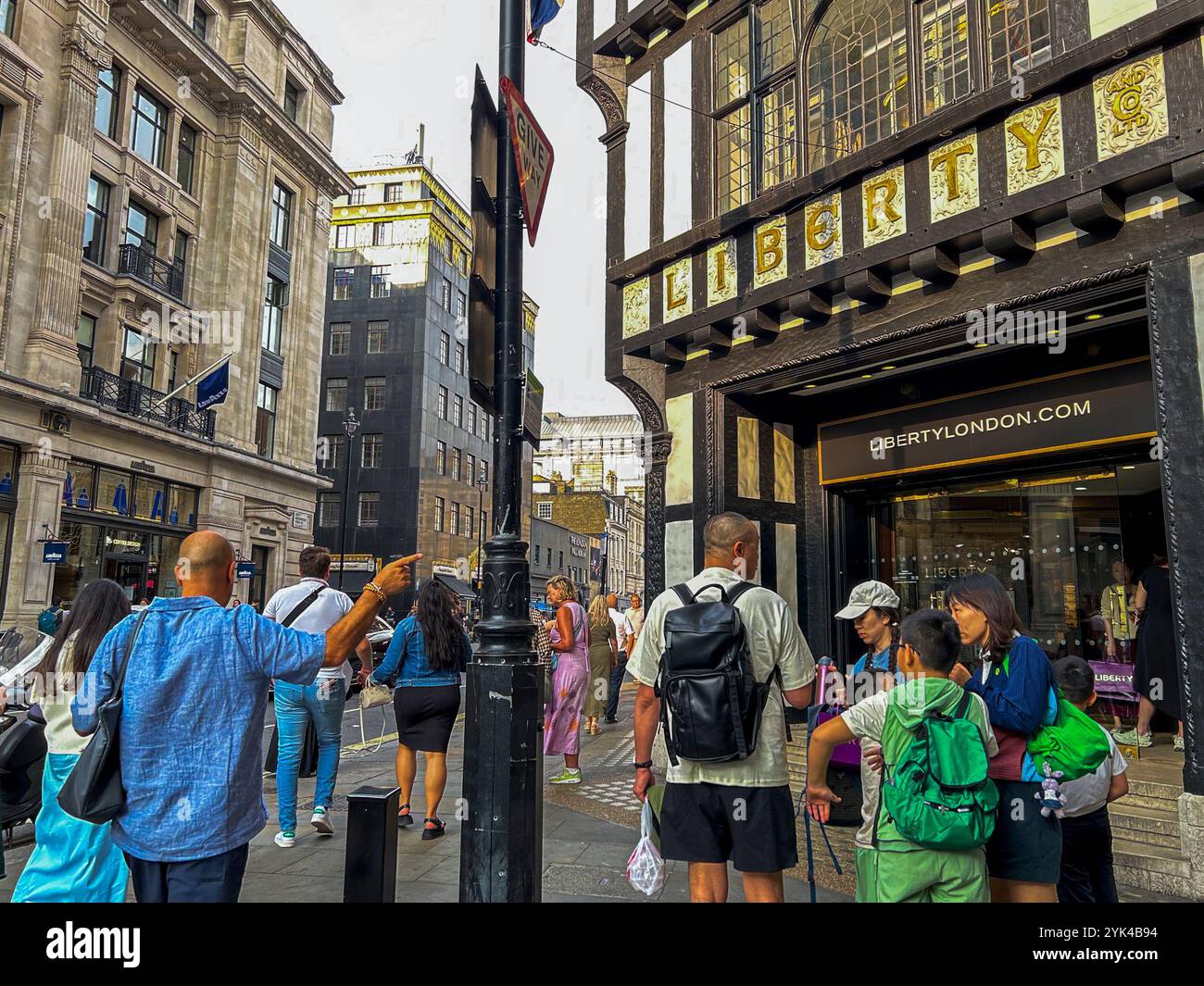 London, England, Street Scene, Crowd people, Old SHop Front, "Liberty ...