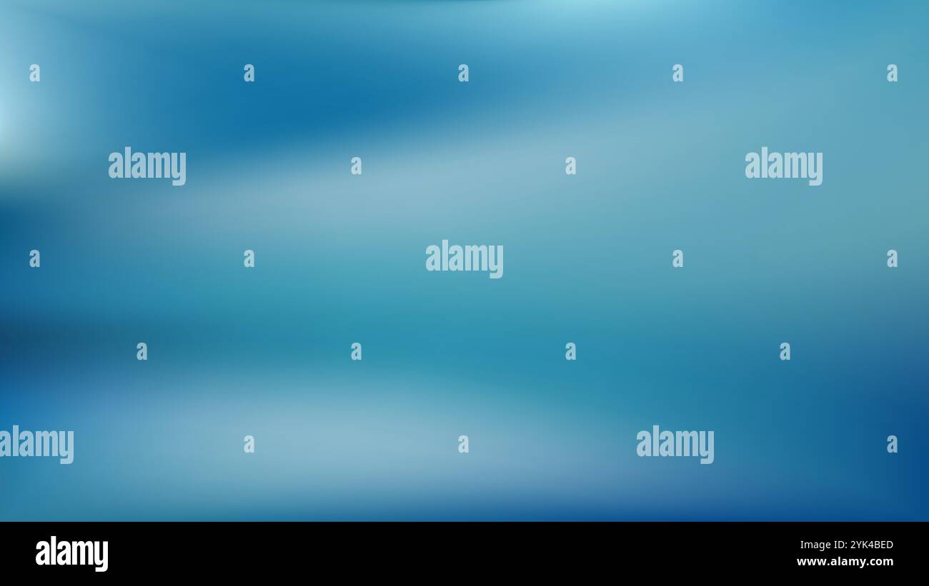 Abstract Blue Gradient Background. Smooth fluid waves in vibrant shades ...