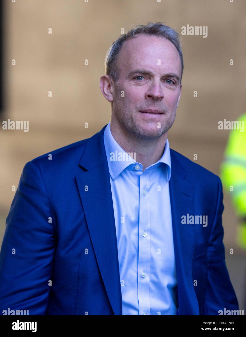 London, UK. 17th Nov, 2024. Dominic Raab, at the BBC after appearing on ...