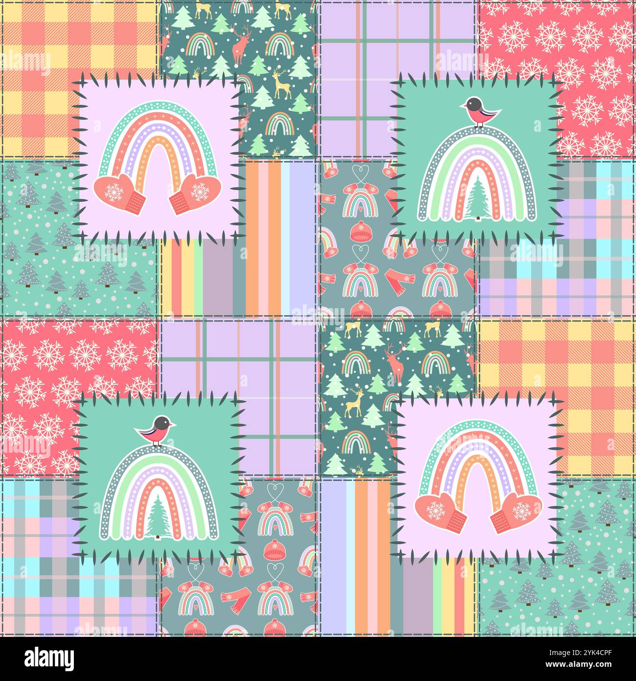 Boho rainbow pattern hi-res stock photography and images - Alamy