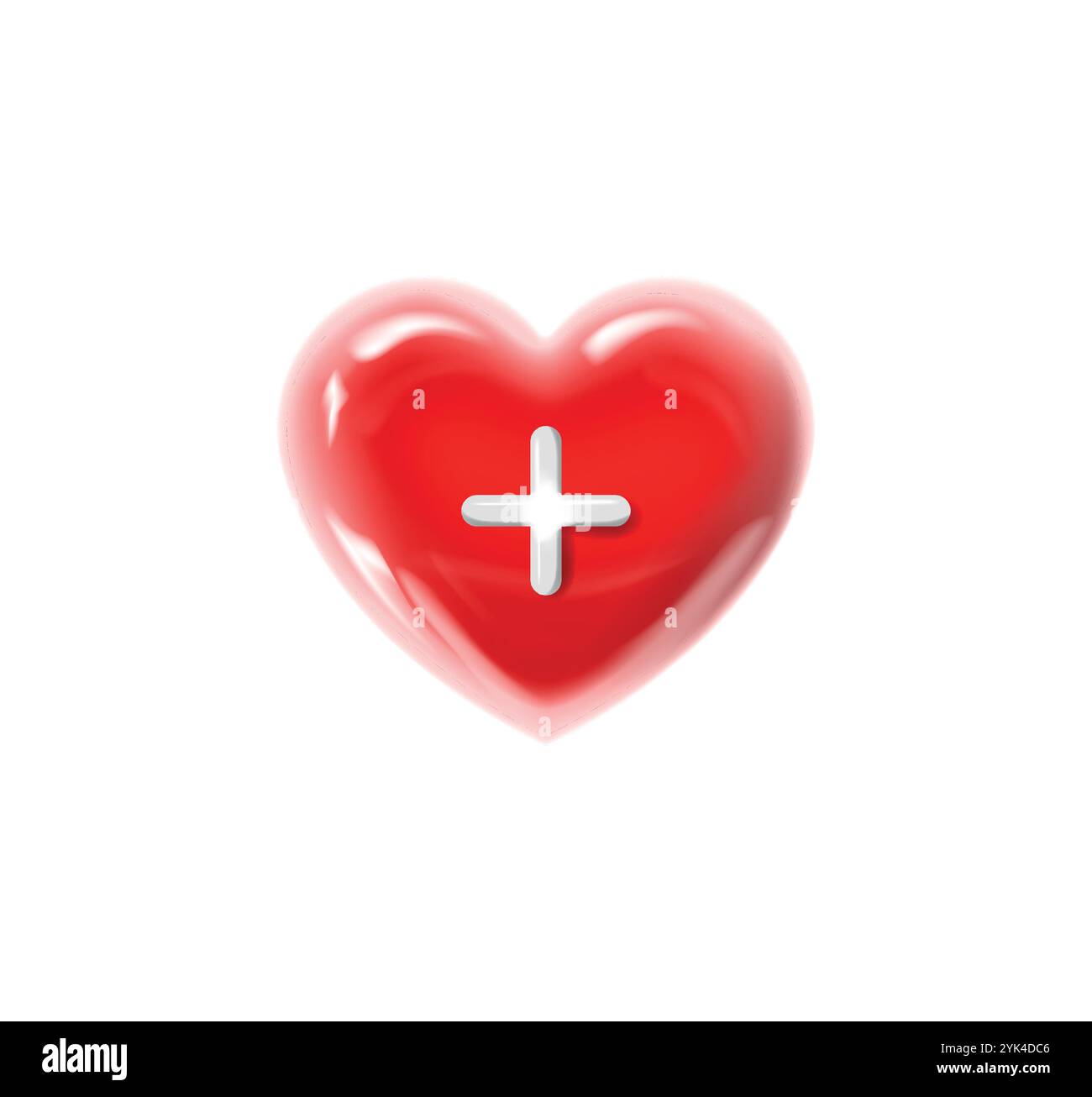 Red heart with white pulse line. Heart pulse, heartbeat, cardiogram ...