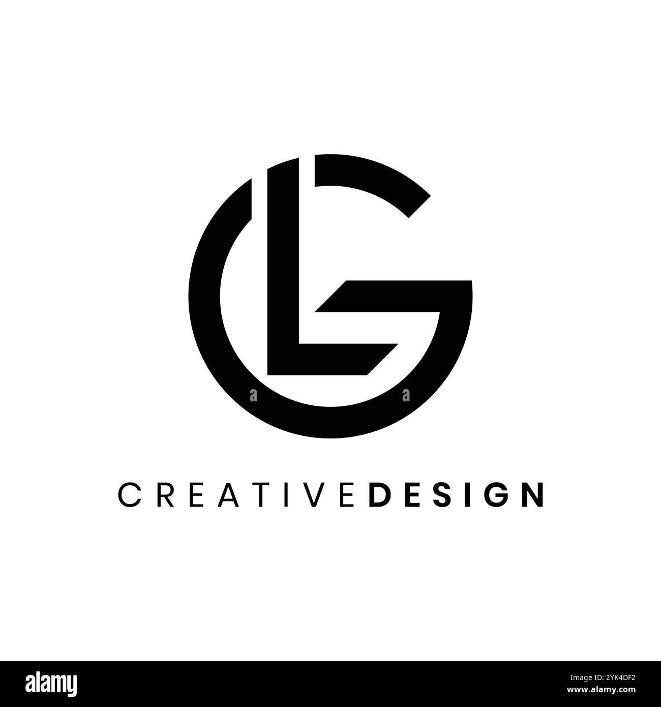 Creative modern letter LG or GL logo design vector illustration Stock ...