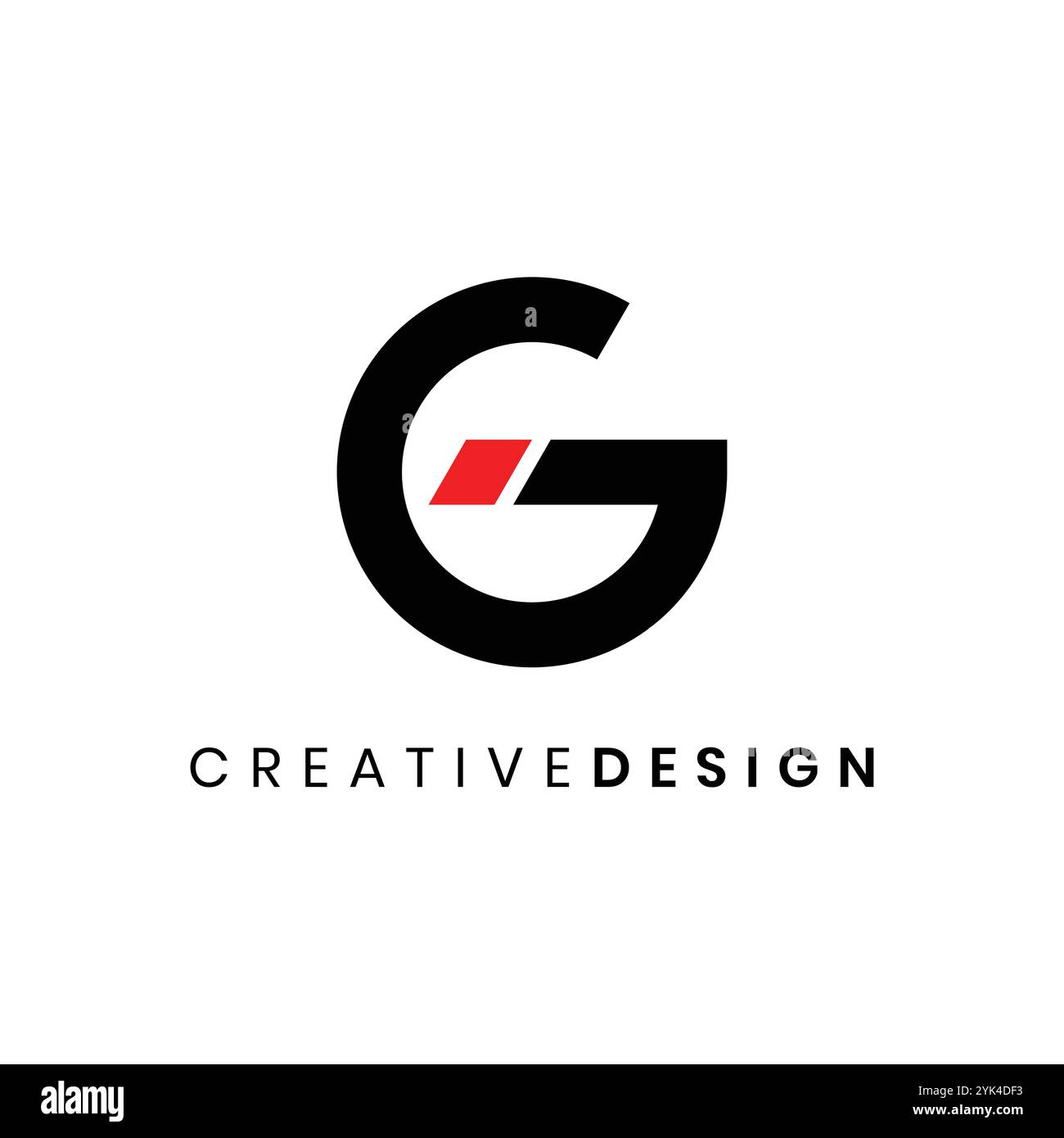 Modern simple letter G logo vector with dot for business company Stock ...