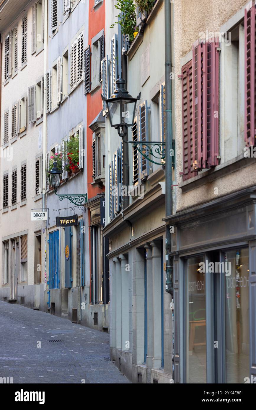 Street in Old Town, Zurich, Switzerland Stock Photo - Alamy