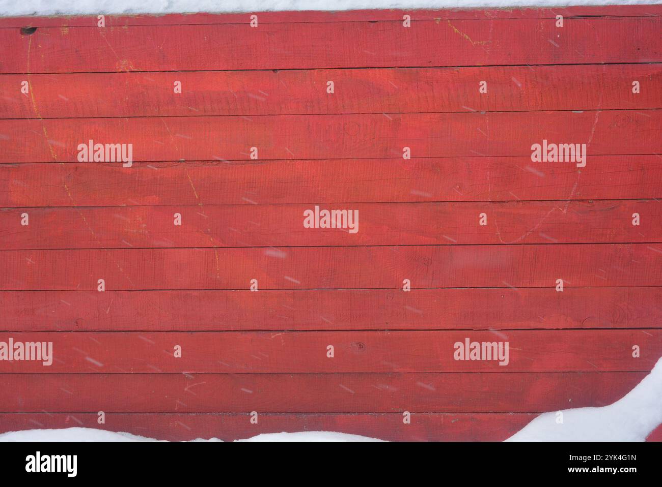 Knocked down boards painted with bright red paint Stock Photo - Alamy