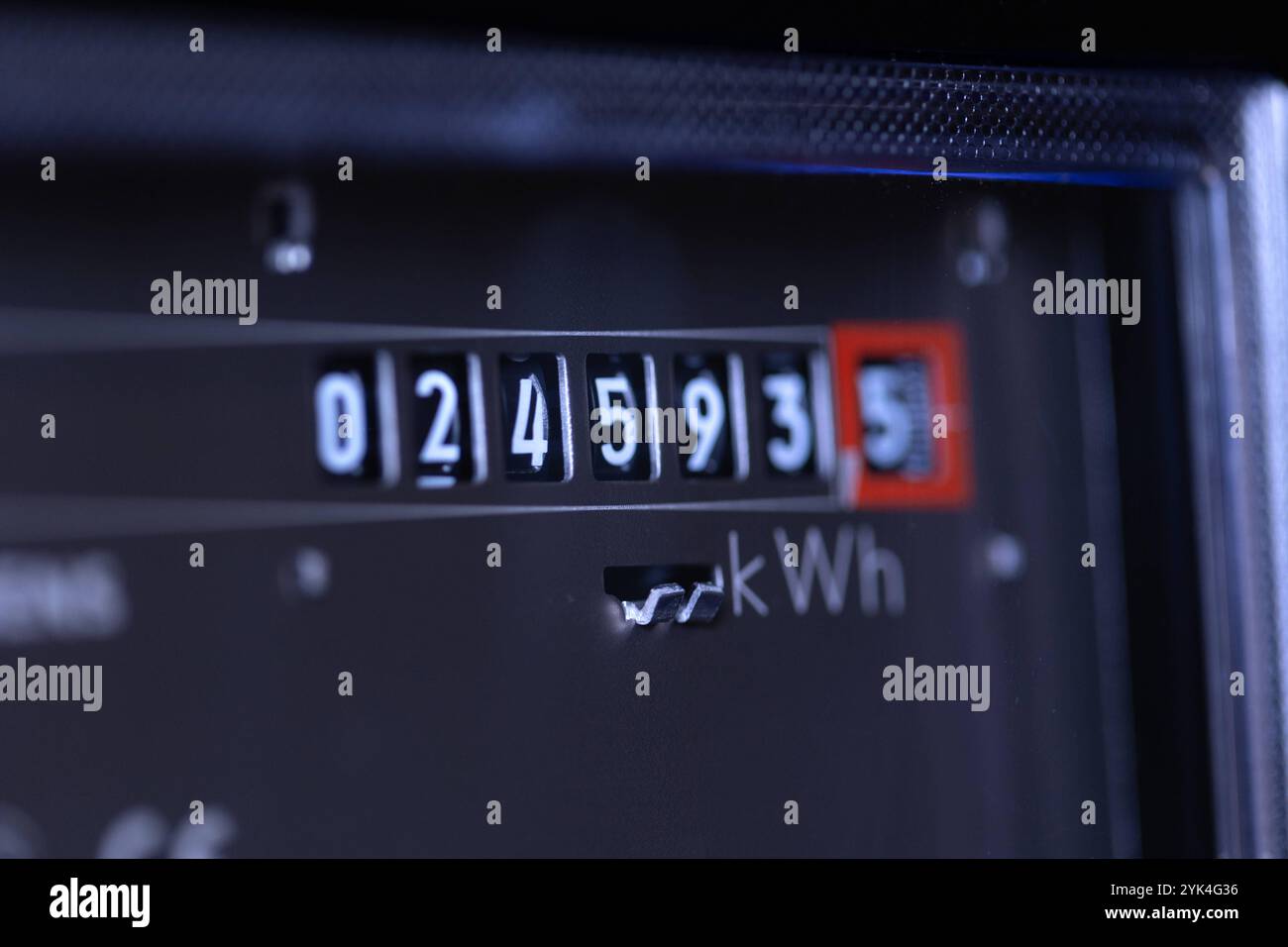 Close-up electricity meter. Close-up electricity meter. Measuring power ...