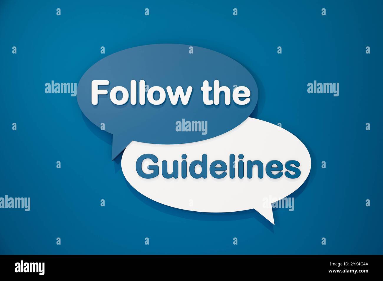 Follow the guidelines. Follow the guidelines. Speech bubble, text in ...