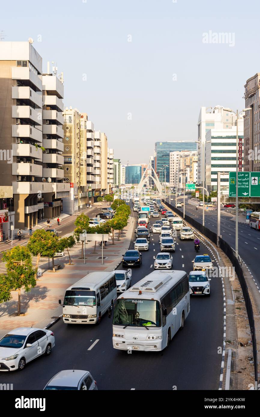 Dubai highway car rush hour hi-res stock photography and images - Alamy