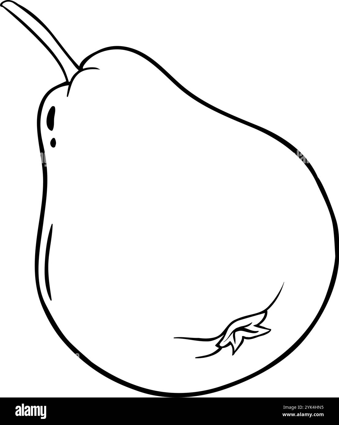 Pear Fruit Isolated Outline Illustration Stock Vector Image & Art - Alamy