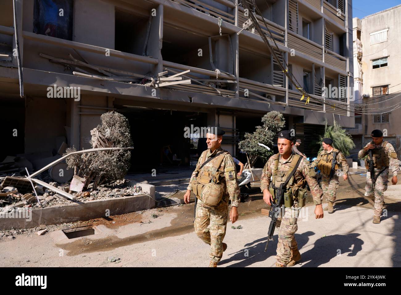 Beirut, Lebanon. 17th Nov, 2024. Aftermath of the Israeli airstrikes in ...