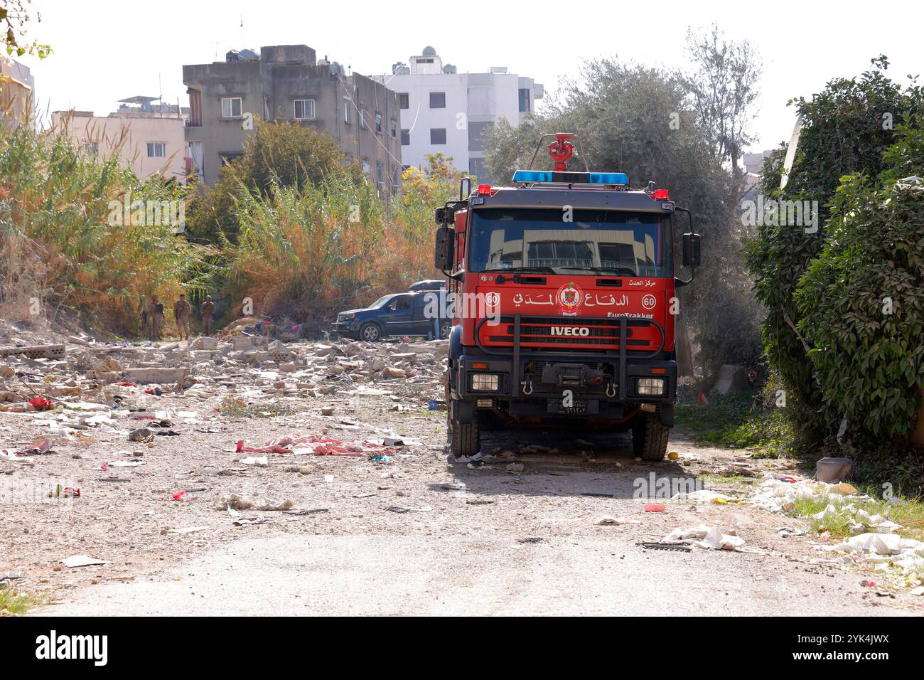 Beirut, Lebanon. 17th Nov, 2024. Aftermath of the Israeli airstrikes in ...