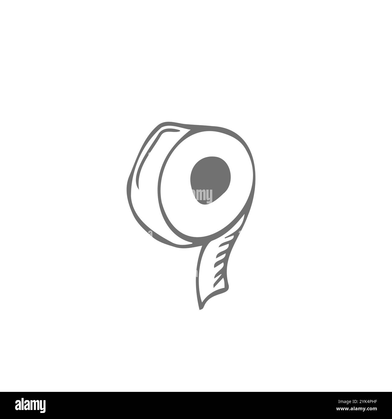 Hand drawn outline doodle vector illustration adhesive plaster and tape ...