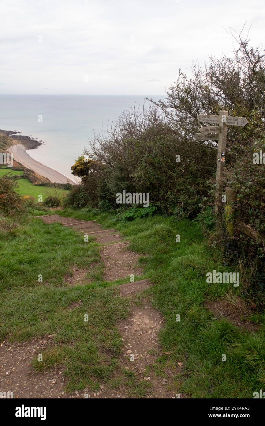 The South West Coastal Path on Salcombe Hill, Salcombe Regis, nr ...