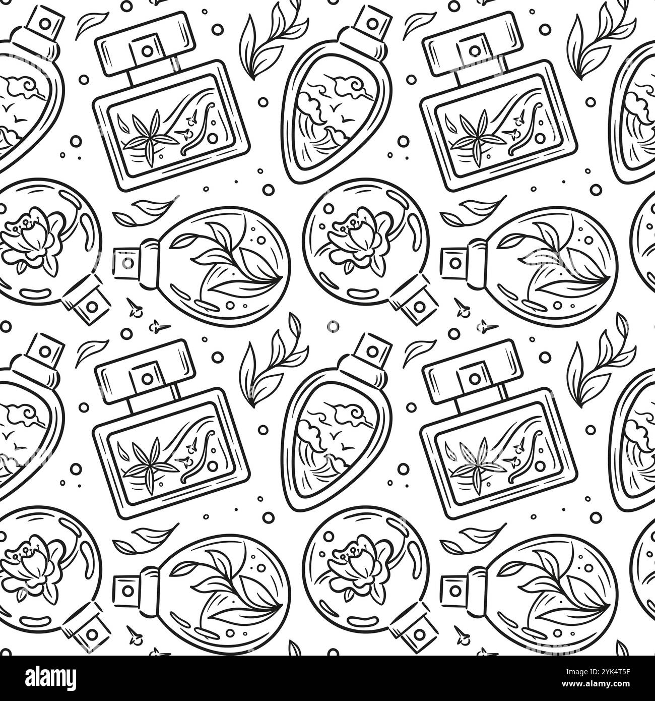 Illustration art perfume bottles Stock Vector Images - Alamy