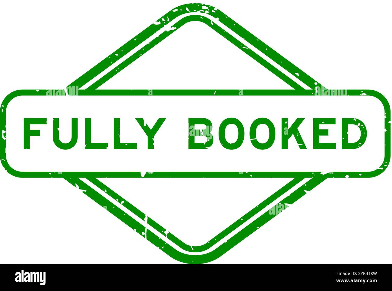 Grunge green fully booked word rubber seal stamp on white background Stock Vector Image & Art ...