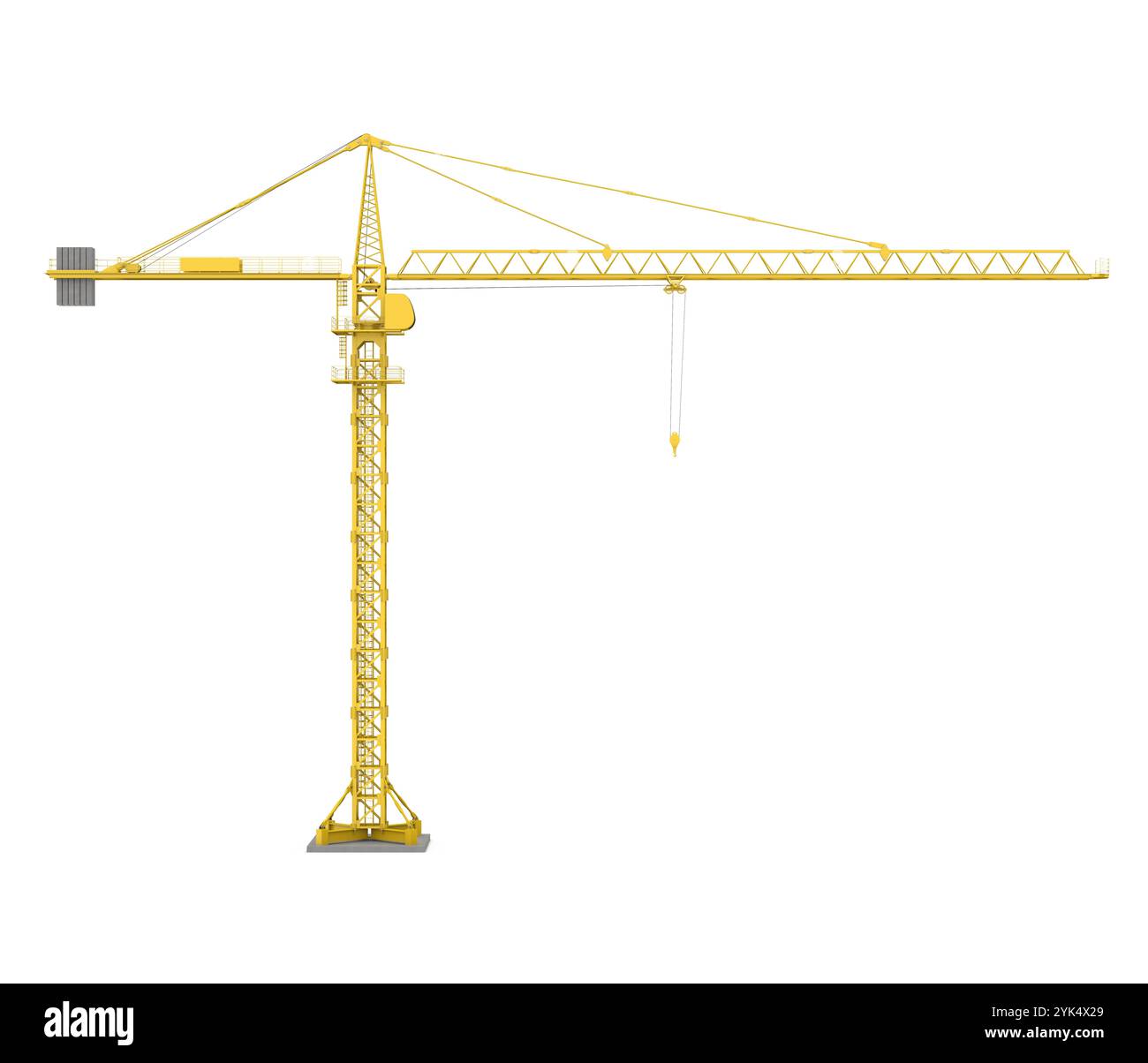 Yellow construction crane tower hi-res stock photography and images - Alamy