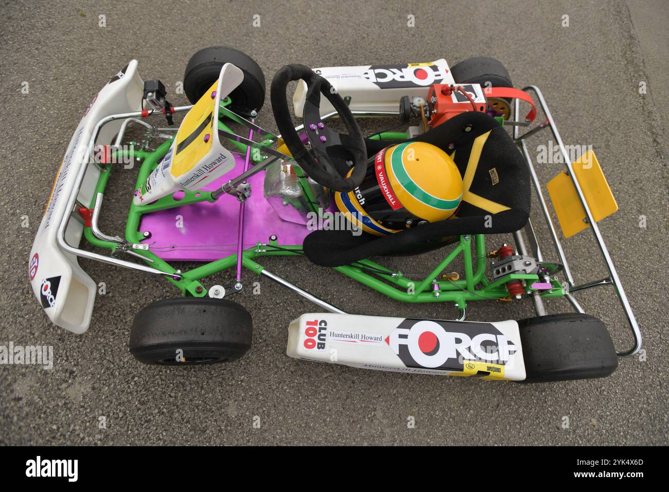 A replica of Lewis Hamilton's 1996 championship winning cadet go-kart ...