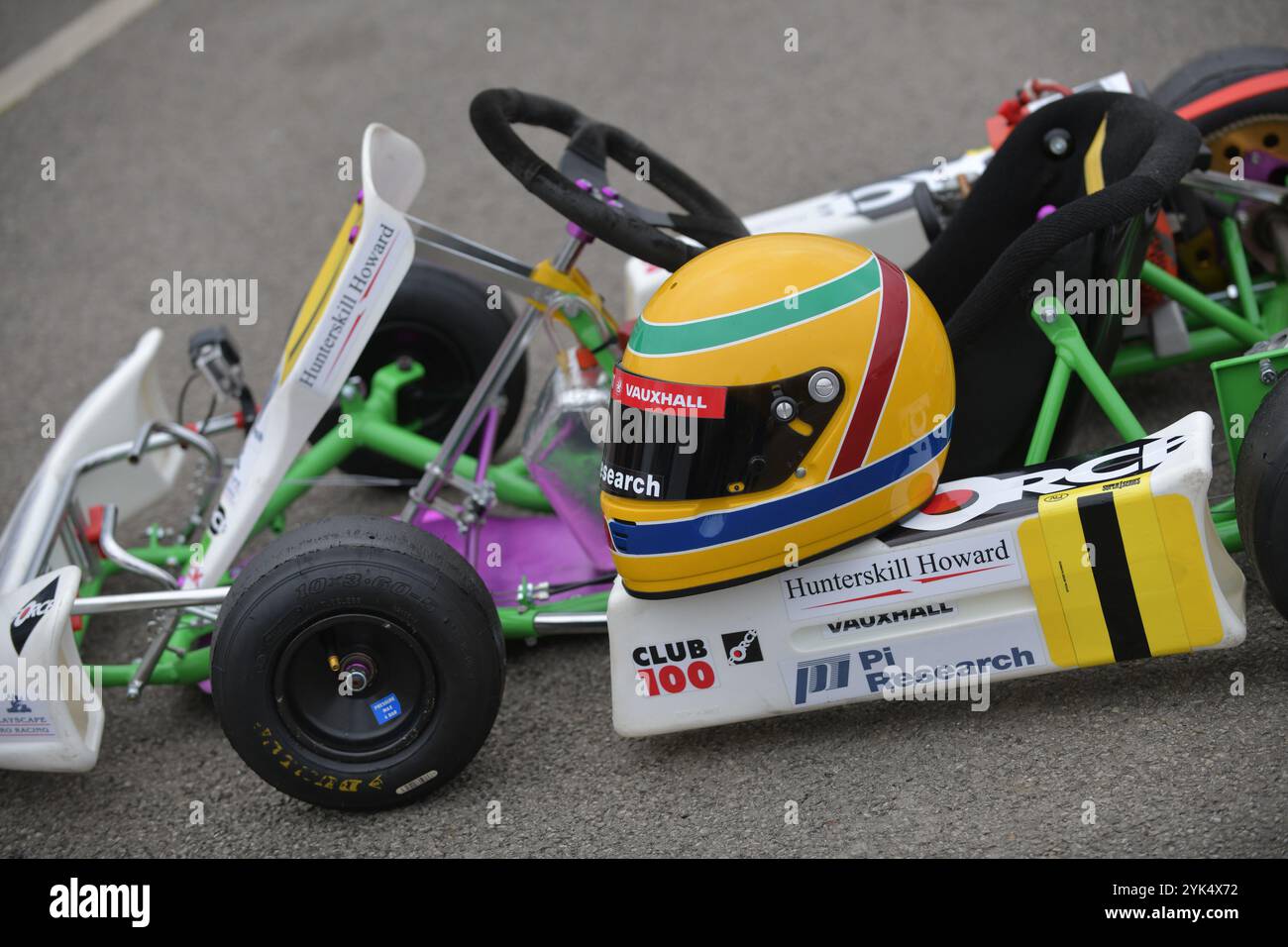 A replica of Lewis Hamilton's 1996 championship winning cadet go-kart ...