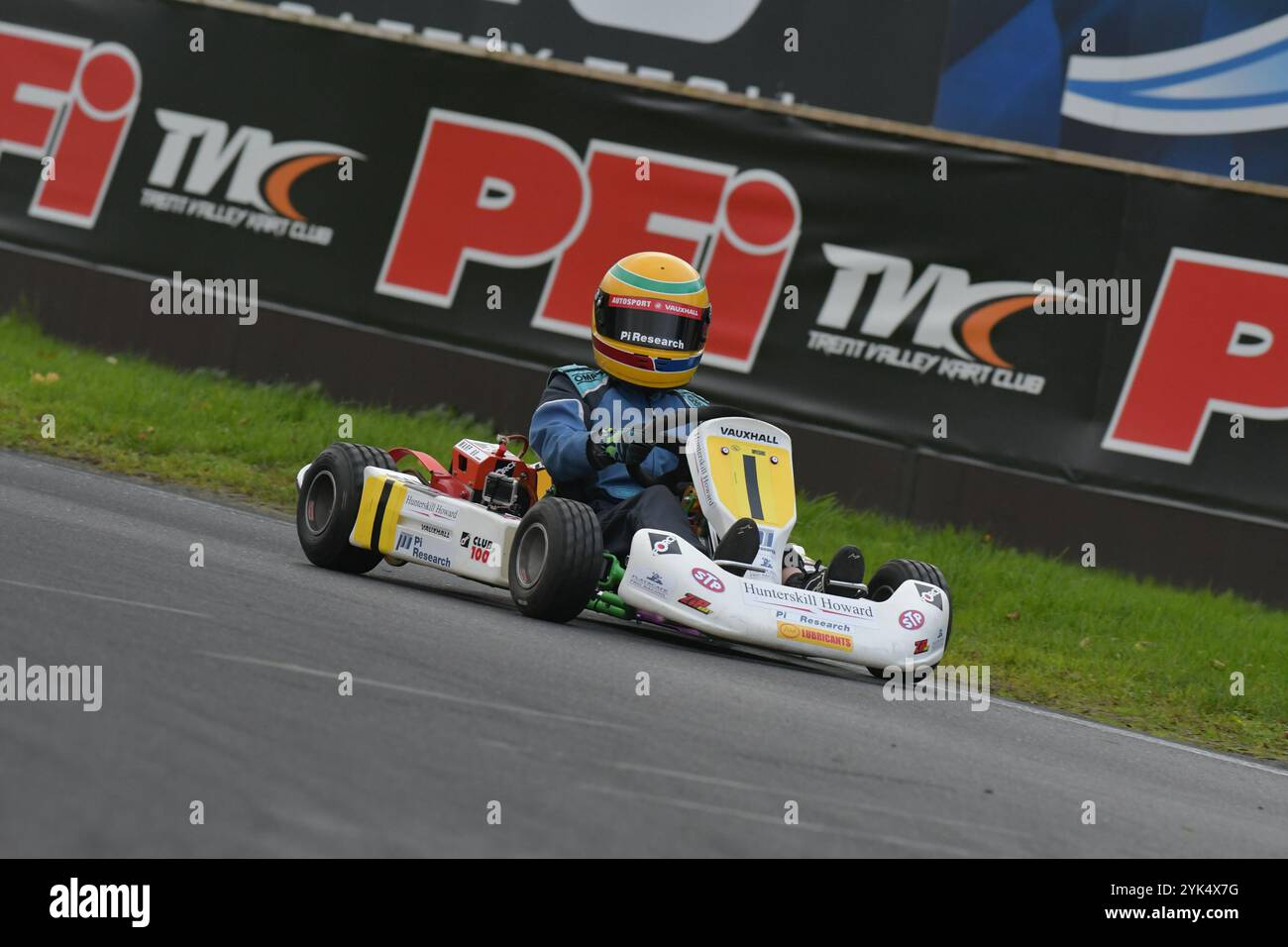 A replica of Lewis Hamilton's 1996 championship winning cadet go-kart ...