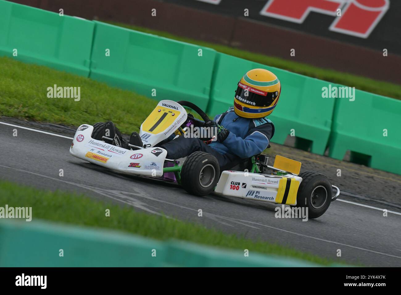 A replica of Lewis Hamilton's 1996 championship winning cadet go-kart ...