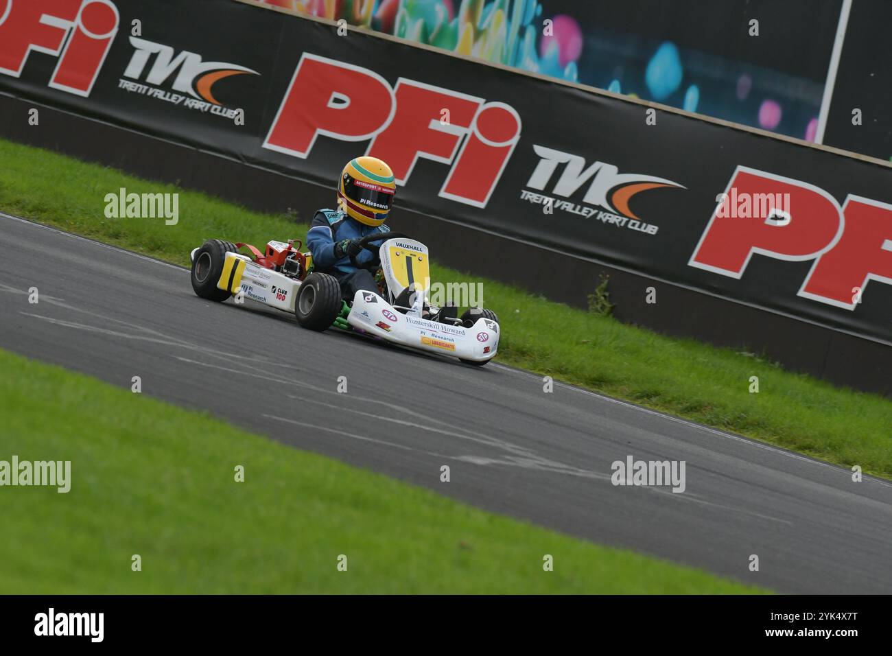 A replica of Lewis Hamilton's 1996 championship winning cadet go-kart ...