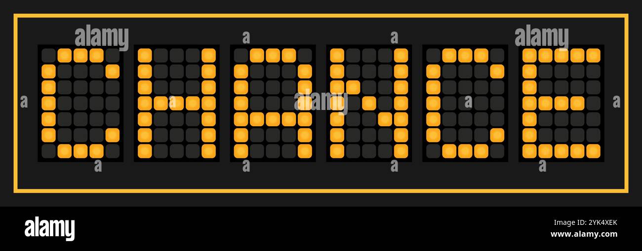 Orange color led banner in word chance on black background Stock Vector ...