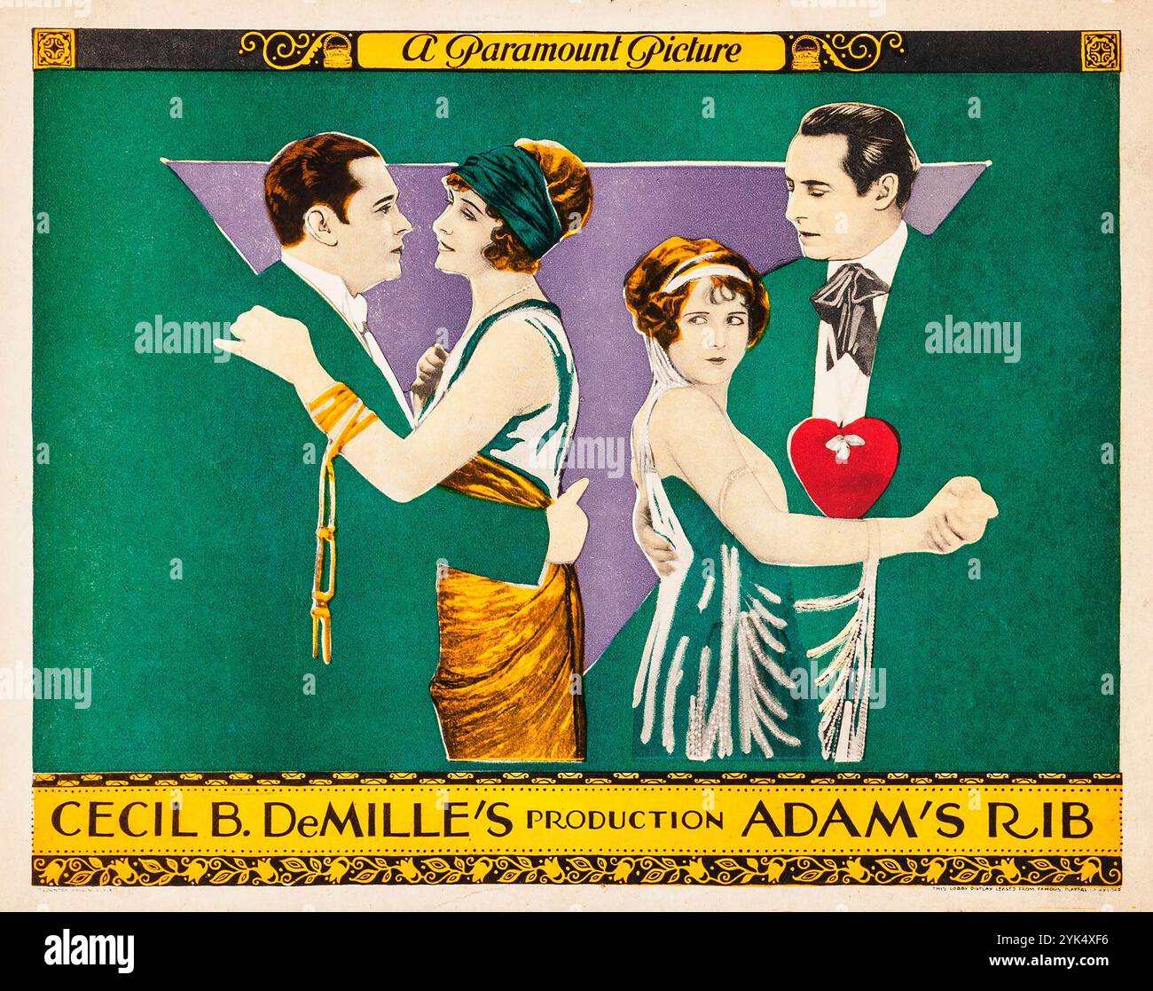 Adam's Rib (Paramount, 1923) Lobby Card, Cecil B. DeMille's production ...