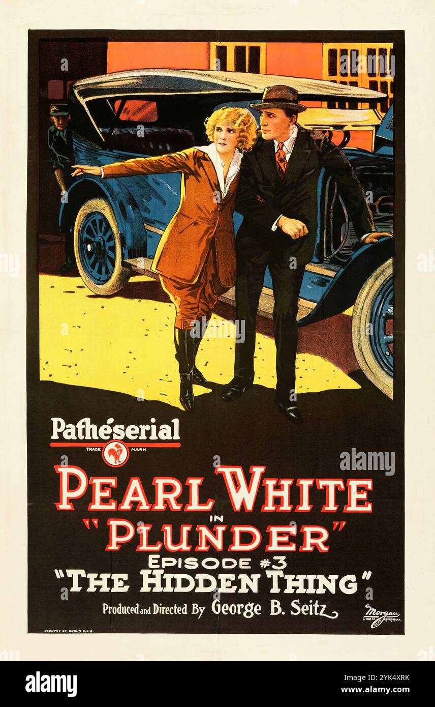 Pearl White in Plunder (Pathé, 1923). Old film poster, serial, episode ...