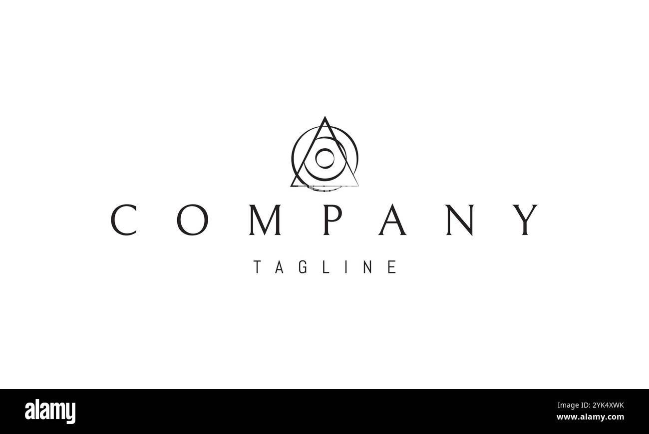 Vector logo with an abstract image of a triangle radiating waves Stock ...