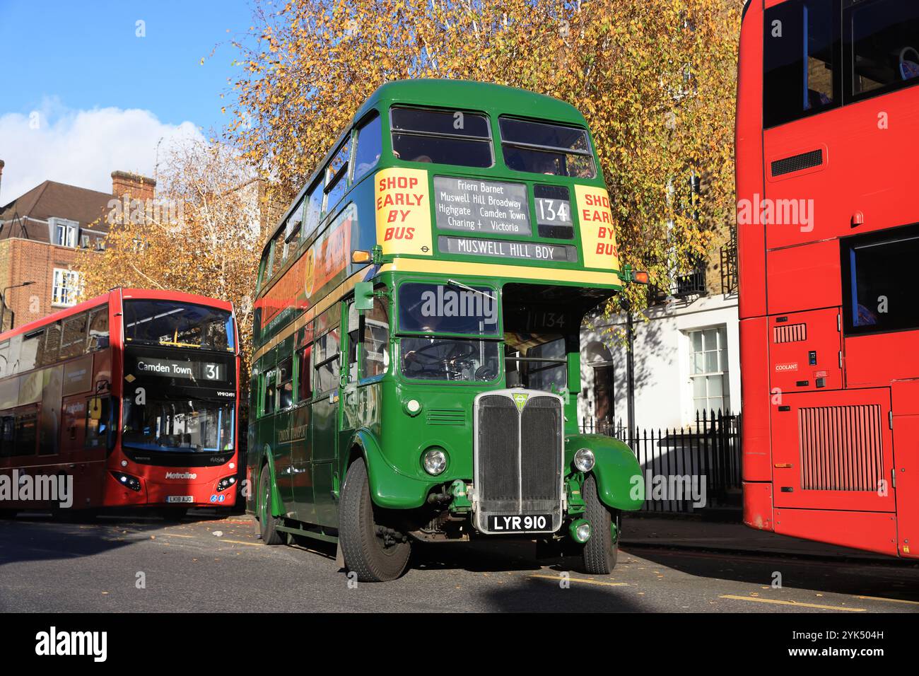 London, UK 17th November 2024. Vintage bus running day, around Camden ...