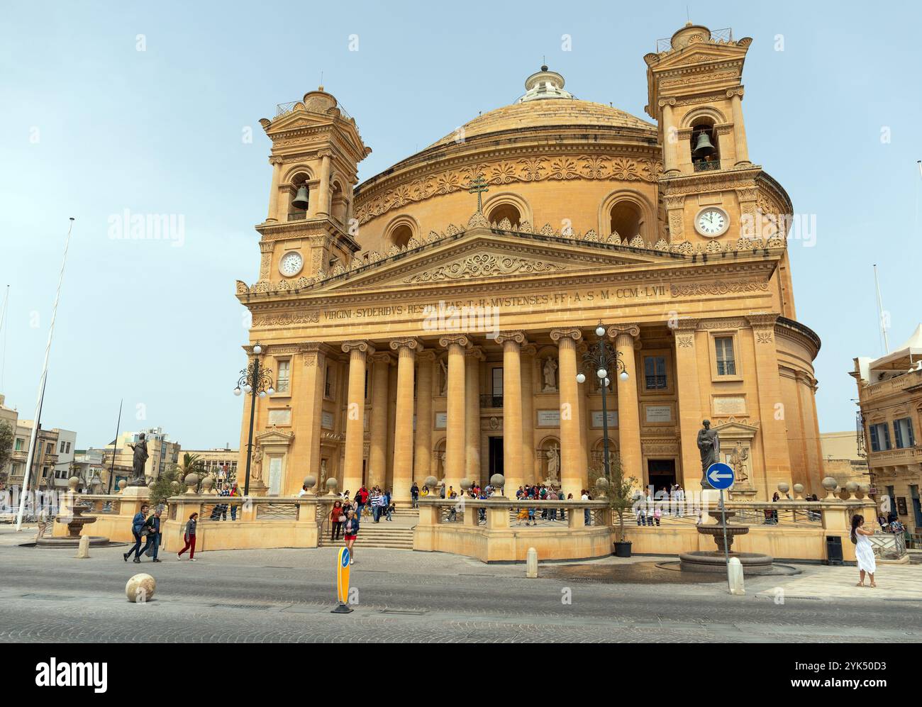 MOSTA, MALTA - APRIL 14, 2024: The Rotunda of Mosta basilica, Malta. It ...