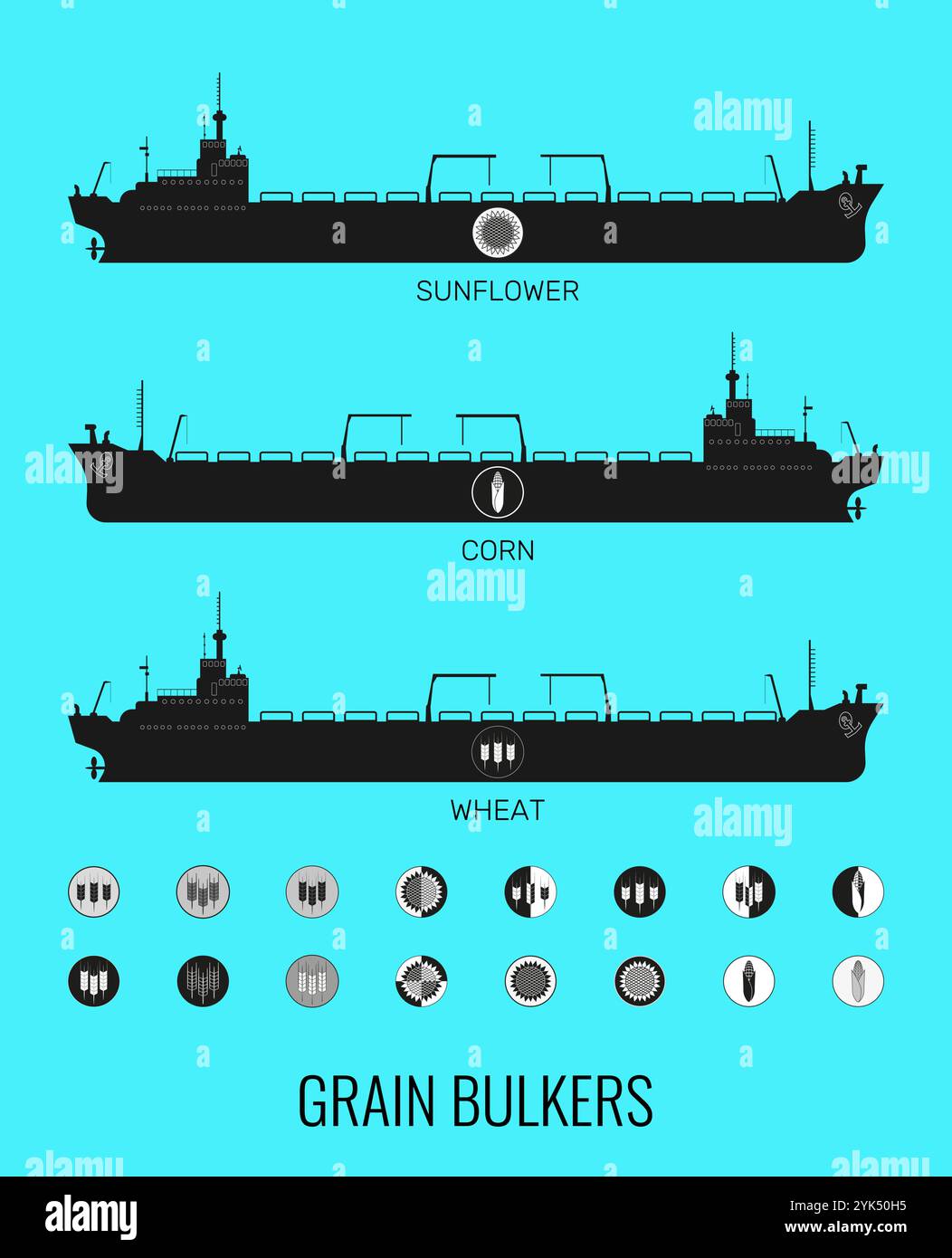 Dry bulk carriers Stock Vector Images - Alamy