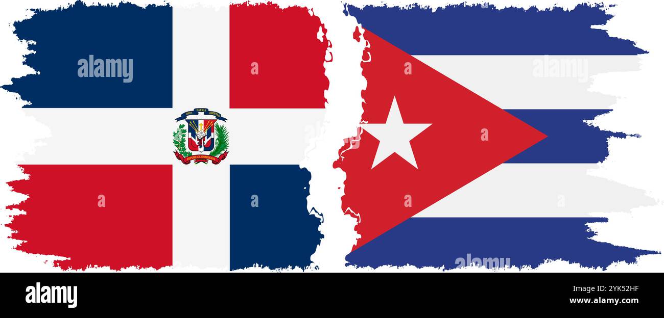 Cuba dominican republic flag Stock Vector Images - Alamy